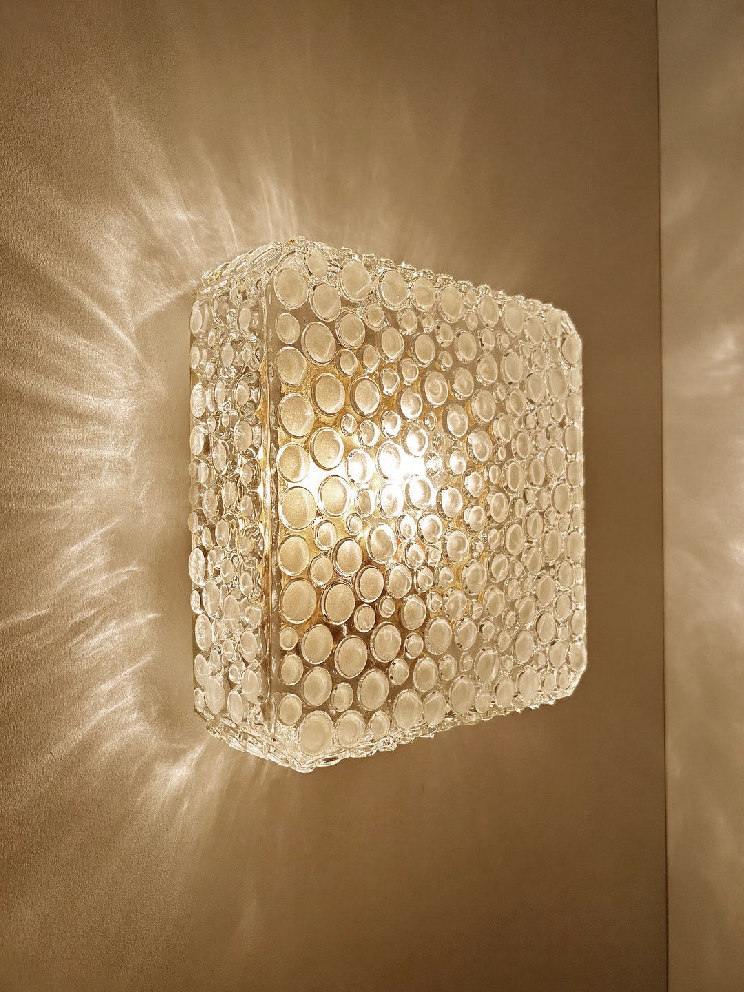Vintage Bubble Glass Sconce - Etsy