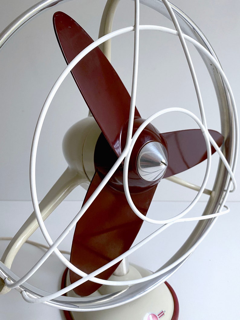 Stylish Art Deco Electric Fan With Red Bakelite Propeller | Etsy