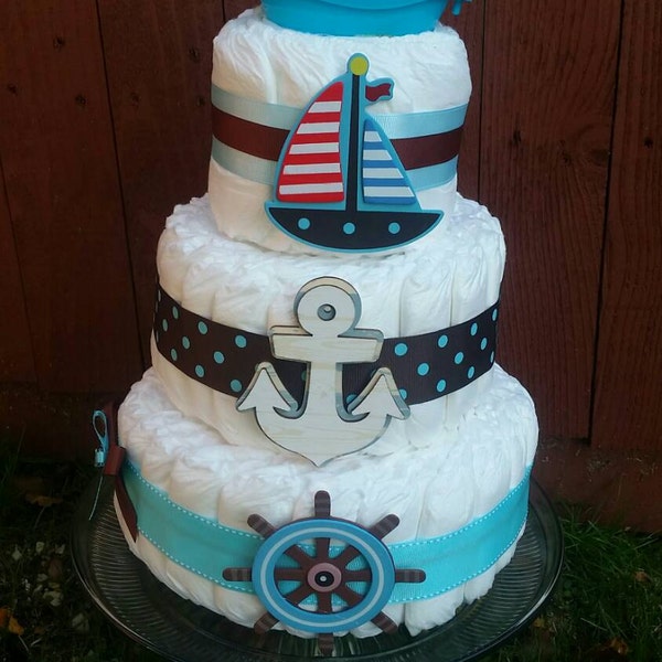 Nautical Diaper Cake - Etsy