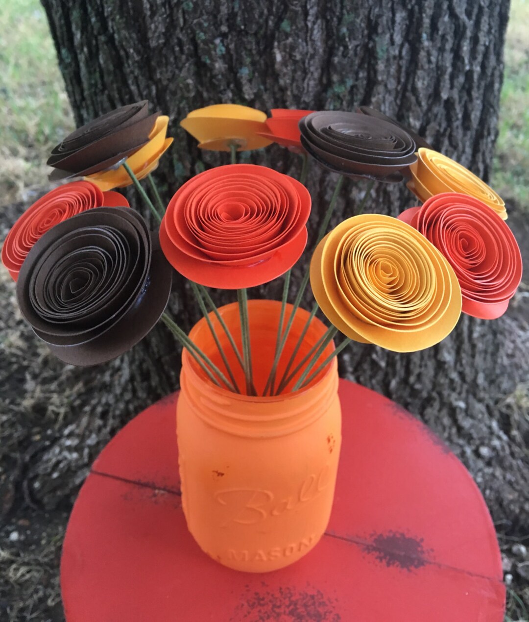Thanksgiving Decor-autumn Paper Flowers-thanksgiving Paper Flowers-fall ...