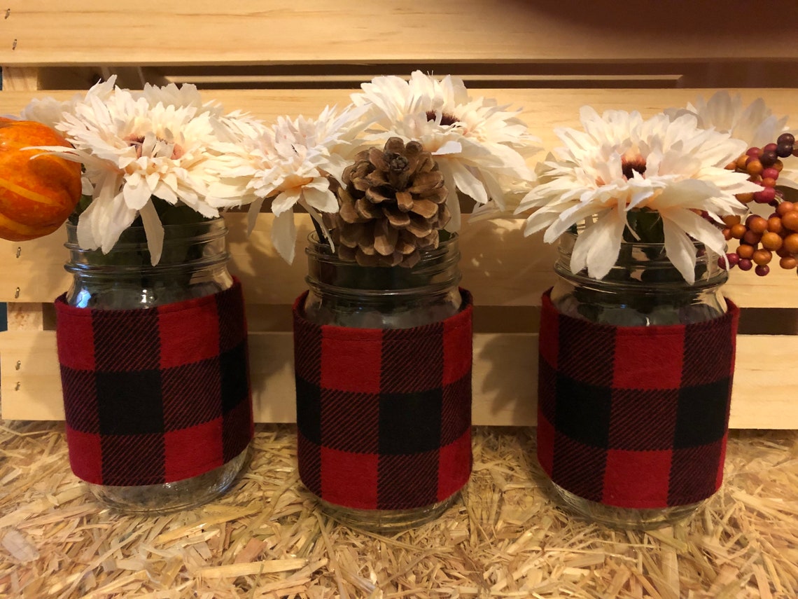 Lumberjack Table Decor -lumberjack Birthday-lumberjack Mason Jars ...
