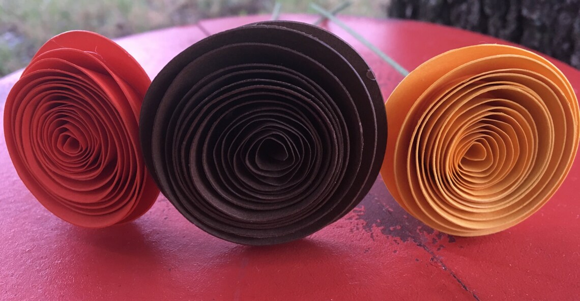 Thanksgiving Decor-autumn Paper Flowers-thanksgiving Paper - Etsy