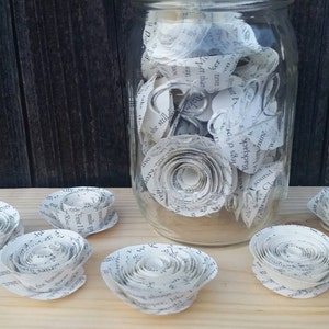 Book Pages Roses-wedding Table Decor-set of 20 Flowers-book - Etsy