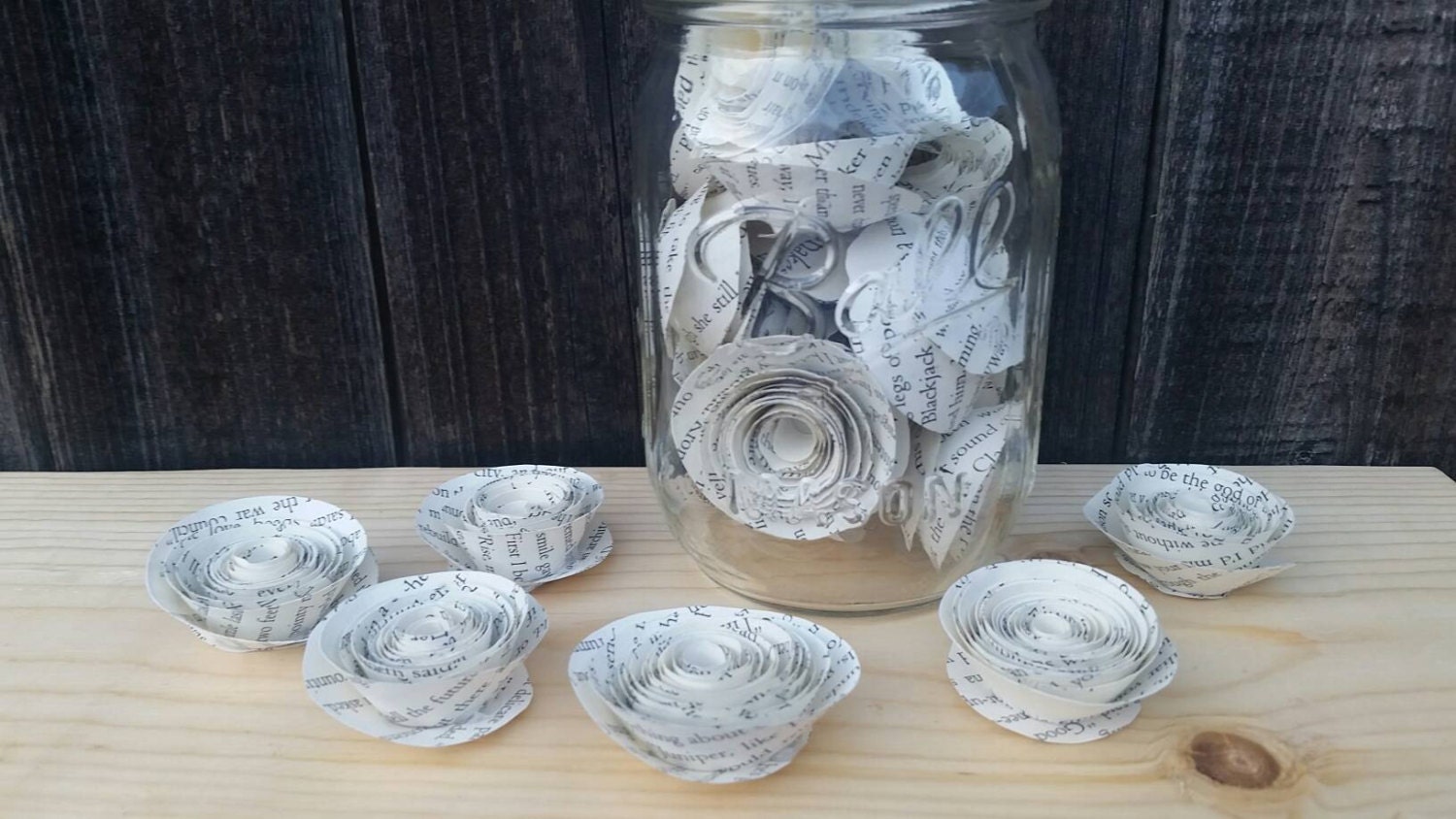Book Pages Roses-wedding Table Decor-set of 20 Flowers-book - Etsy