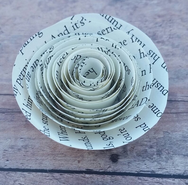 Book Pages Roses-wedding Table Decor-set of 20 Flowers-book - Etsy