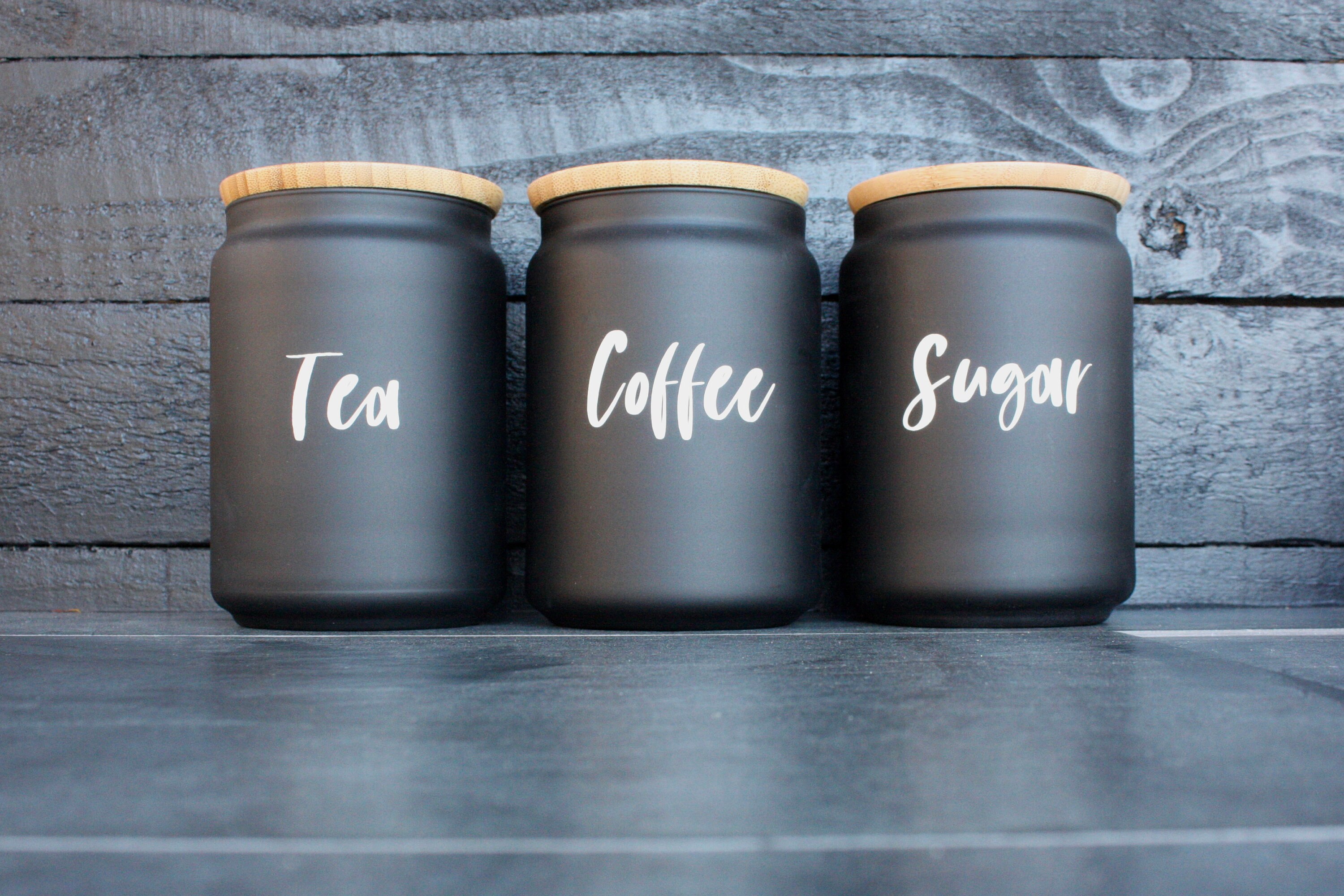 Tea Coffee Sugar Storage Jar Labels Hot Drink Decals - Etsy UK