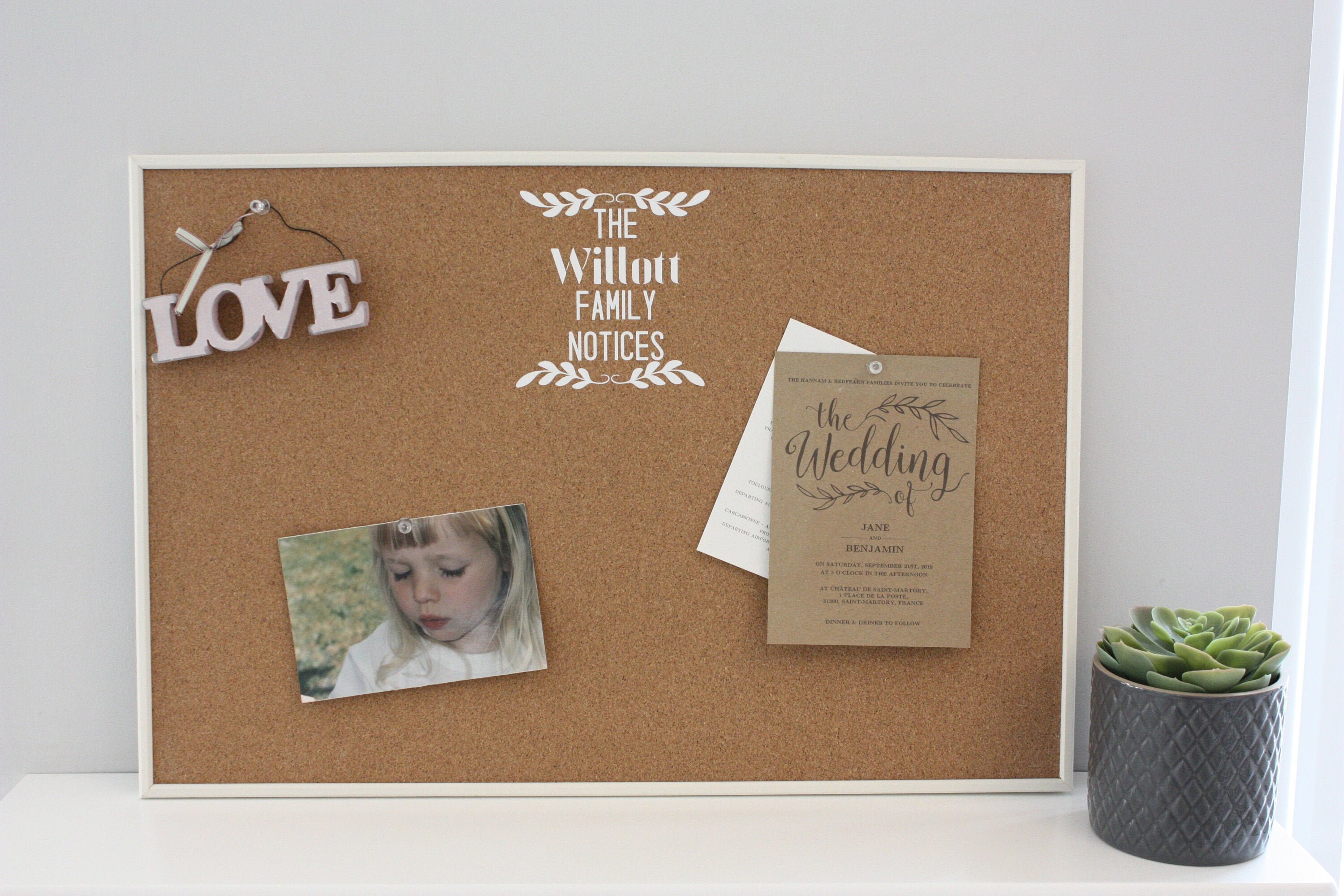 Personalised Family Notice Board Label, Label Only, Available in More ...