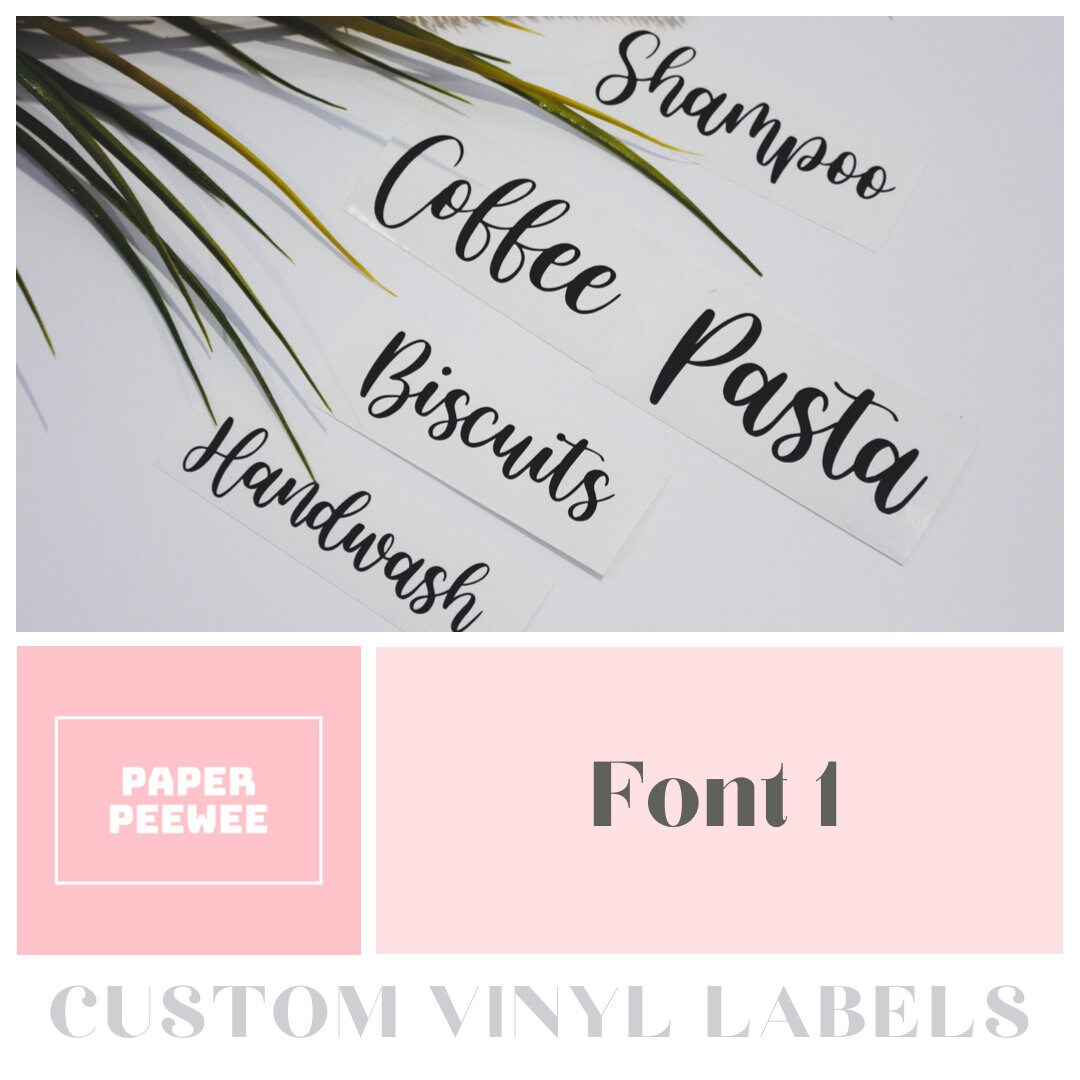 Custom Vinyl Labels - Any Word Decals - Personalised Stickers ...