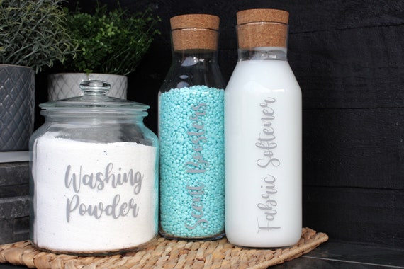 Laundry Room Labels Utility Decals Washing Powder Fabric | Etsy Canada