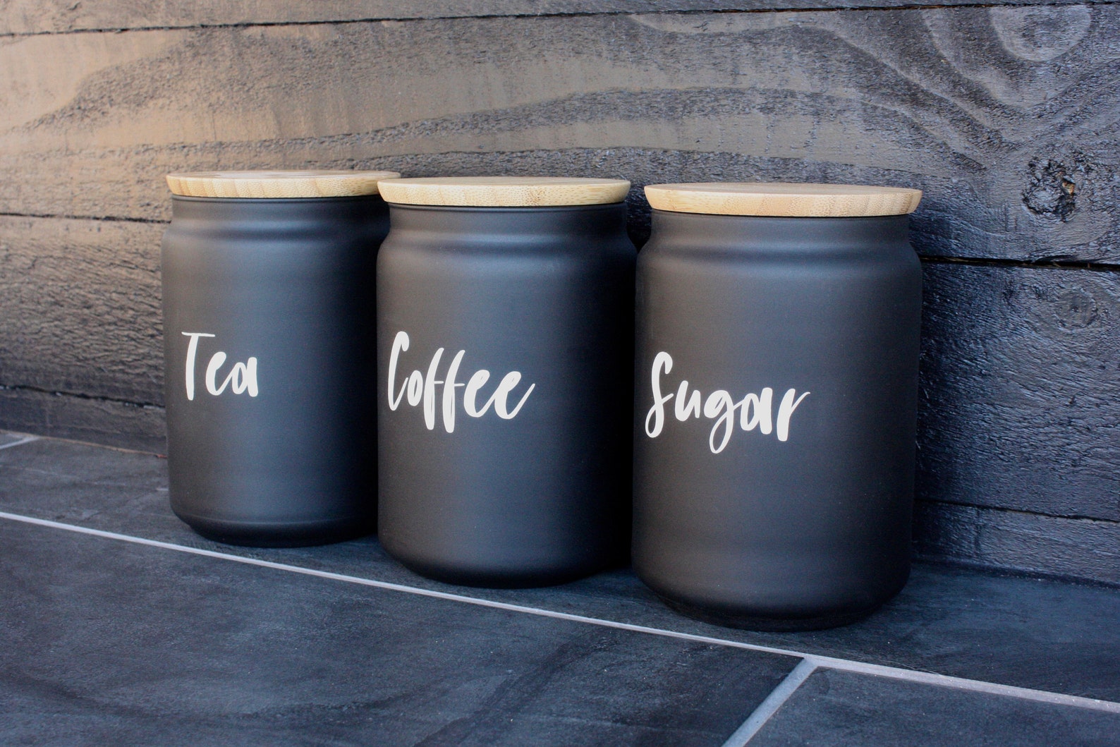 Tea Coffee Sugar Storage Jar Labels Hot Drink Decals | Etsy