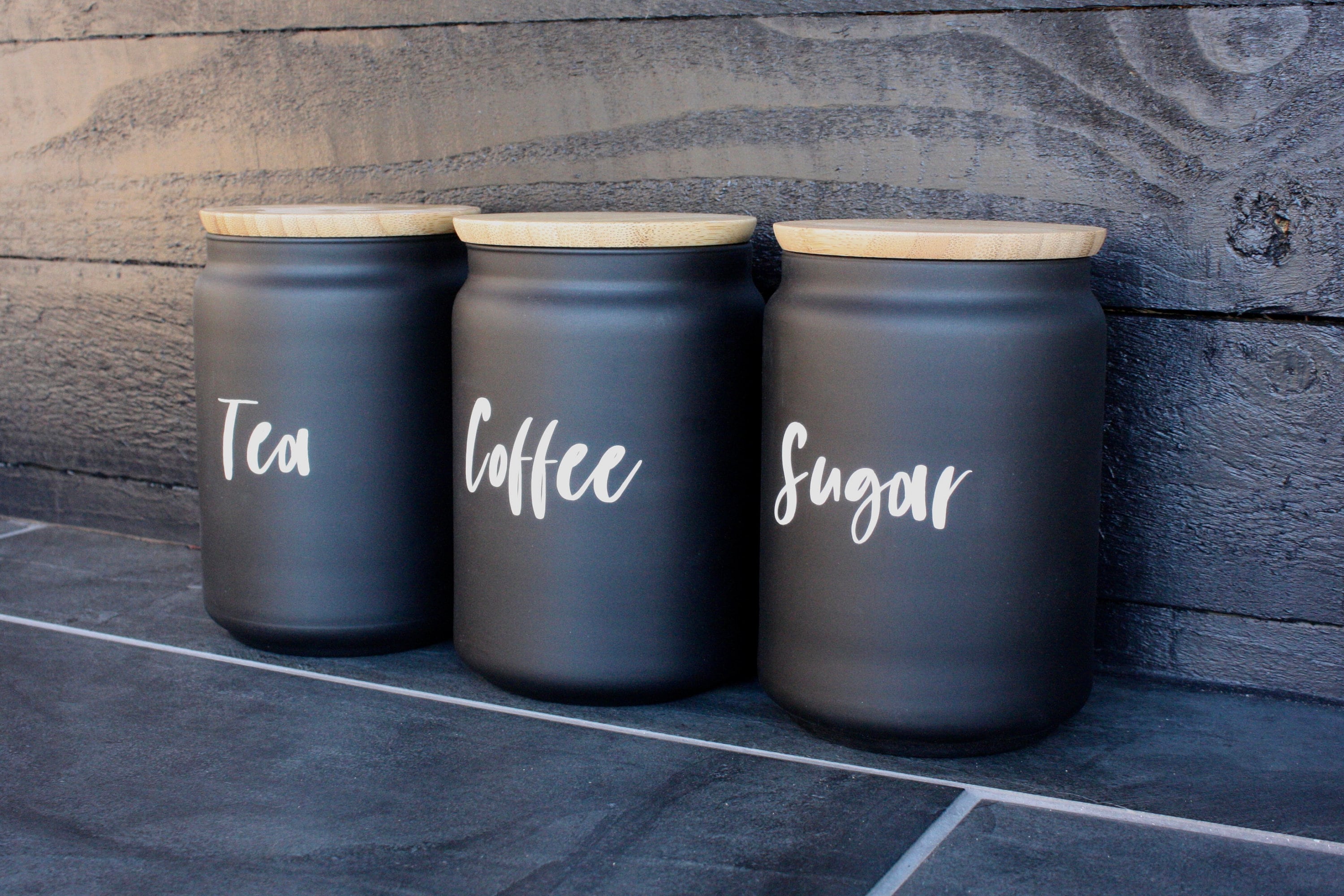 Tea Coffee Sugar Storage Jar Labels Hot Drink Decals | Etsy