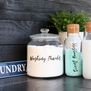 Laundry Room Labels Utility Decals Washing Powder, Fabric Softener ...