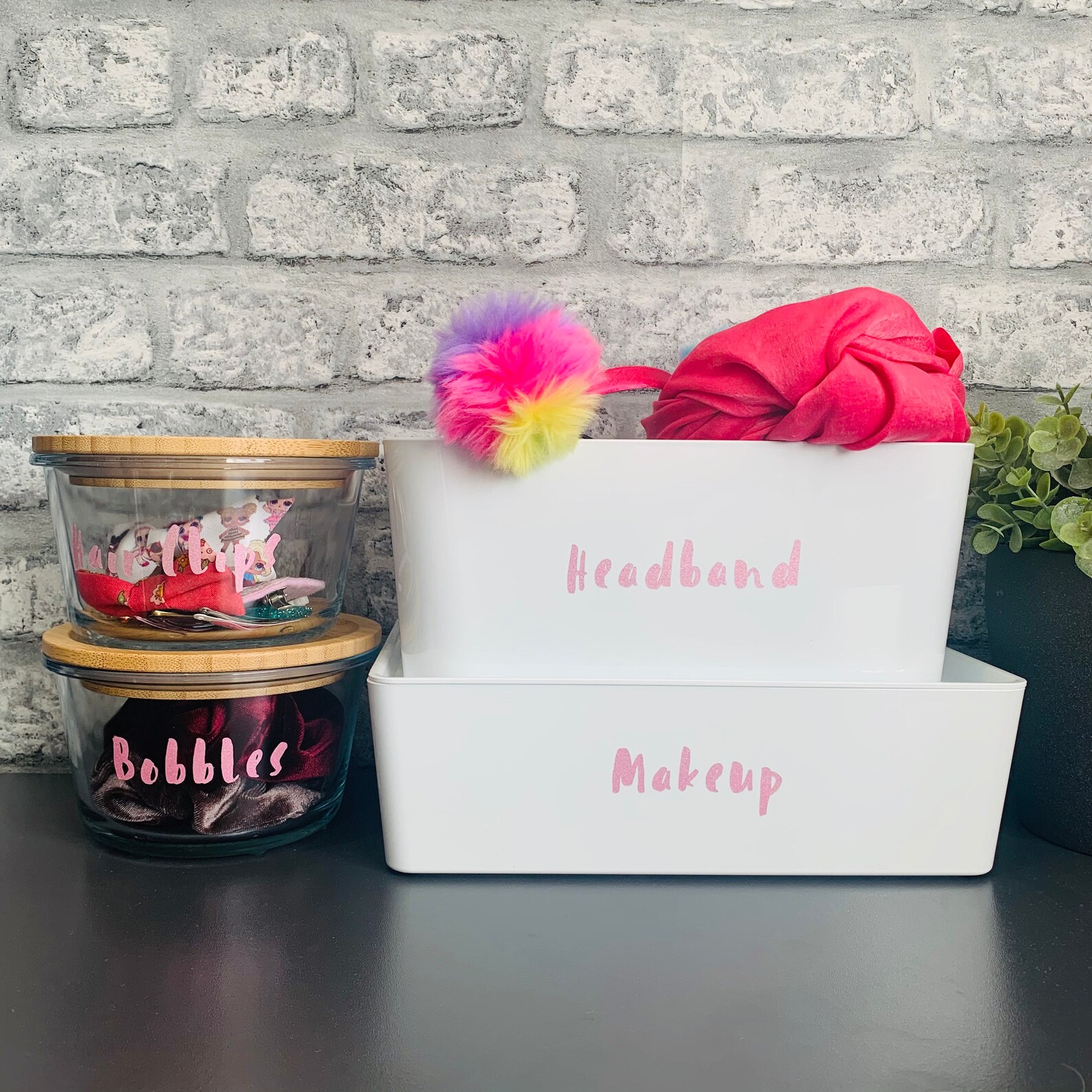Girls Accessories Labels Hair Clip Storage Jewellery Box - Etsy UK