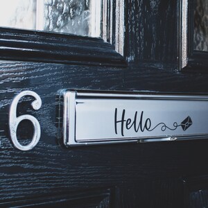 Letterbox Label, Vinyl Decal, Postbox Front Door Sticker, Hello - Etsy UK