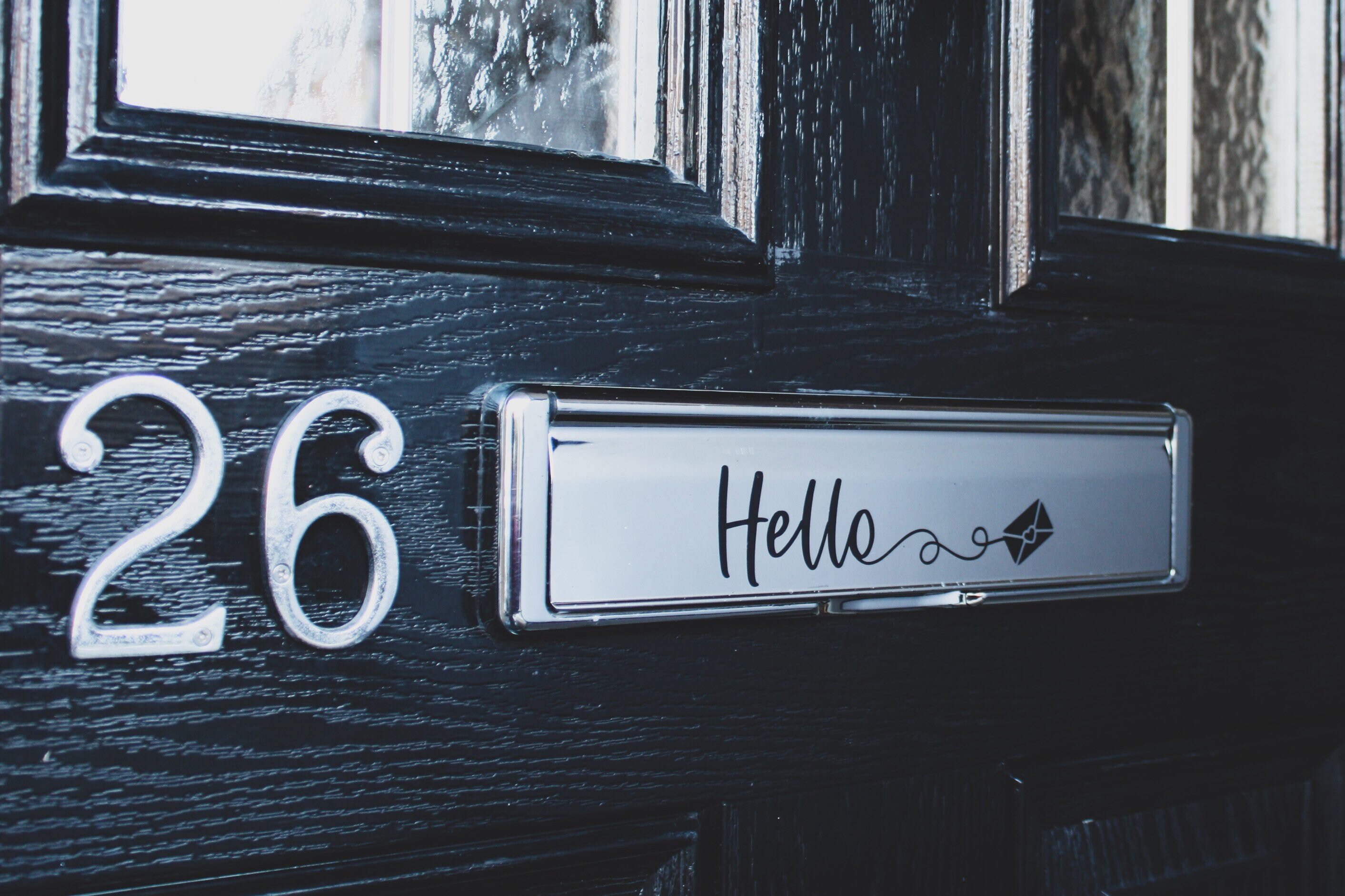 Letterbox Label, Vinyl Decal, Postbox Front Door Sticker, Hello - Etsy UK