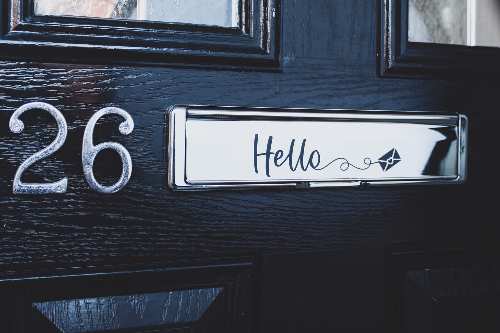 Letterbox Label, Vinyl Decal, Postbox Front Door Sticker, Hello - Etsy UK