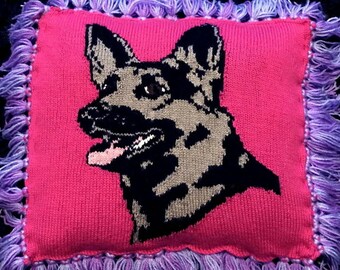 German Shepherd Knitting Pattern - Etsy