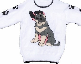 German Shepherd Knitting Pattern - Etsy