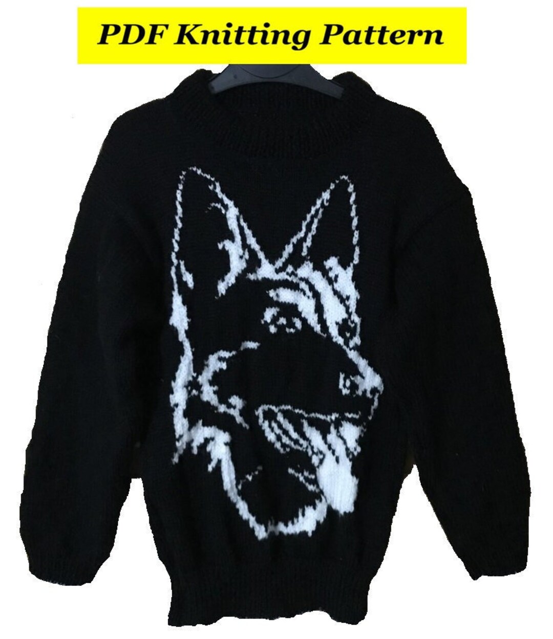 Childrens & Adults Black German Shepherd Dog Jumper / Sweater - Etsy ...