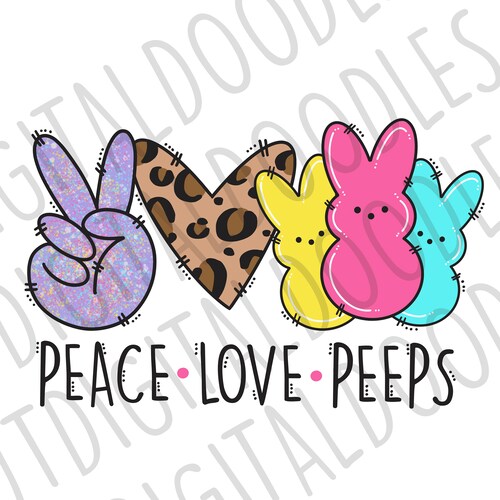 Peace Love Peeps Sublimation Happy Easter Peeps Png Design - Etsy