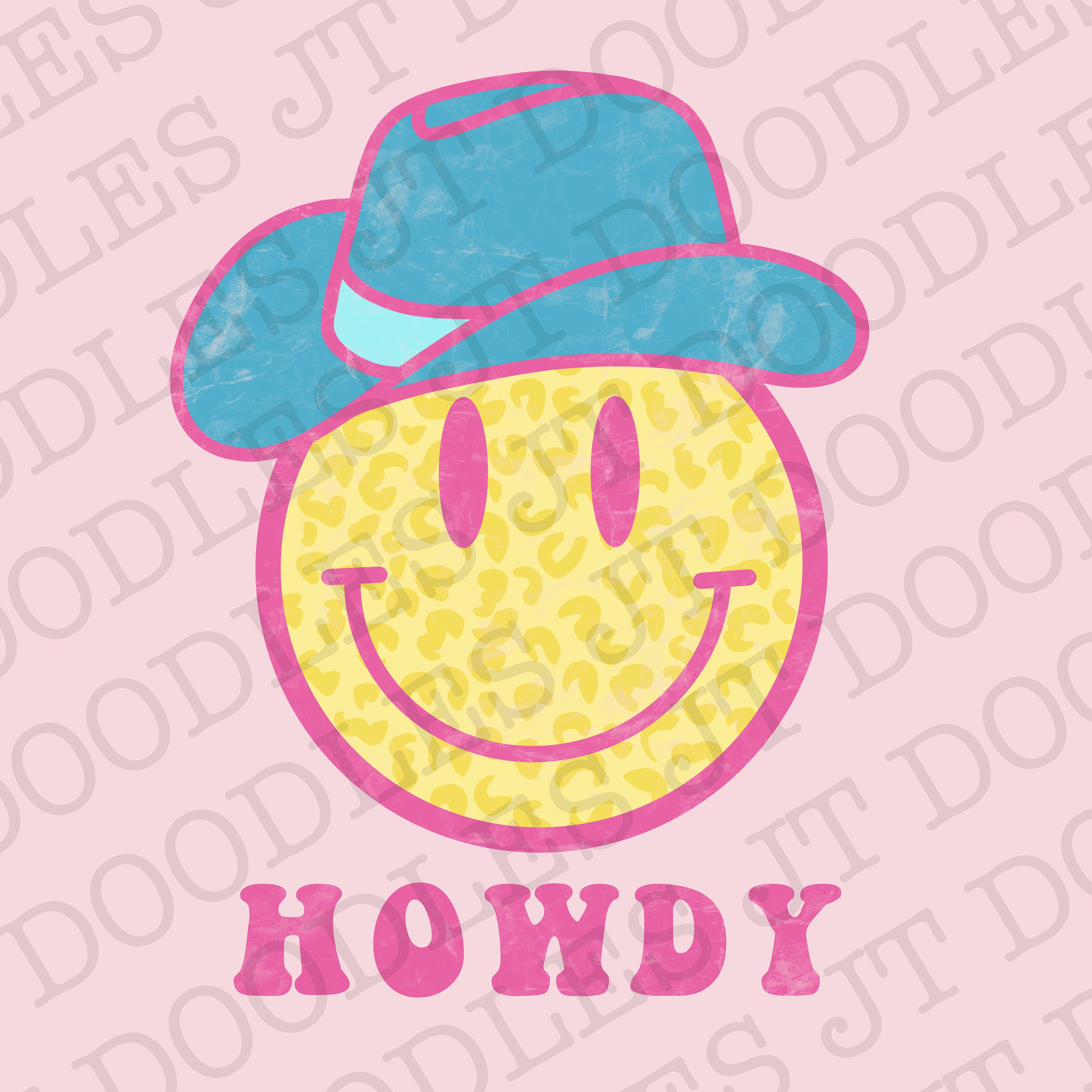 Howdy Cowboy Smiley Face Sublimación PNG DESCARGA INSTANTE - Etsy México