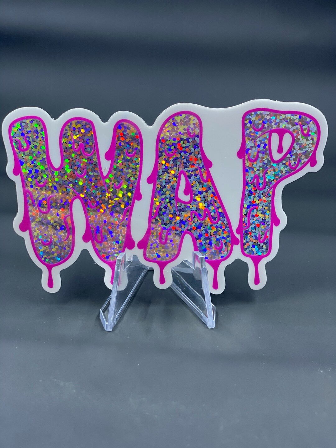 WAP Drip Glitter Sticker - Etsy