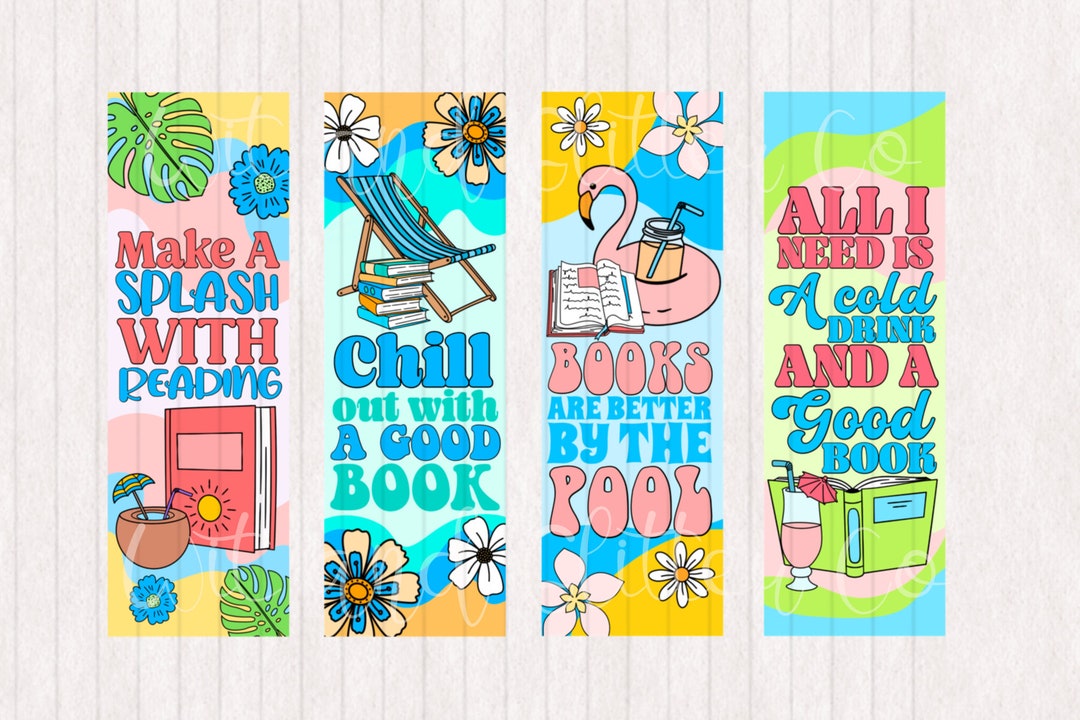 Summer Reading | Pool Reads | Summer Book Themed Bookmarks Digital ...