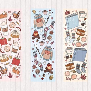 Autumn Collage Bookmarks: Pumpkin Spice, Smores, Tea (digital Printable ...