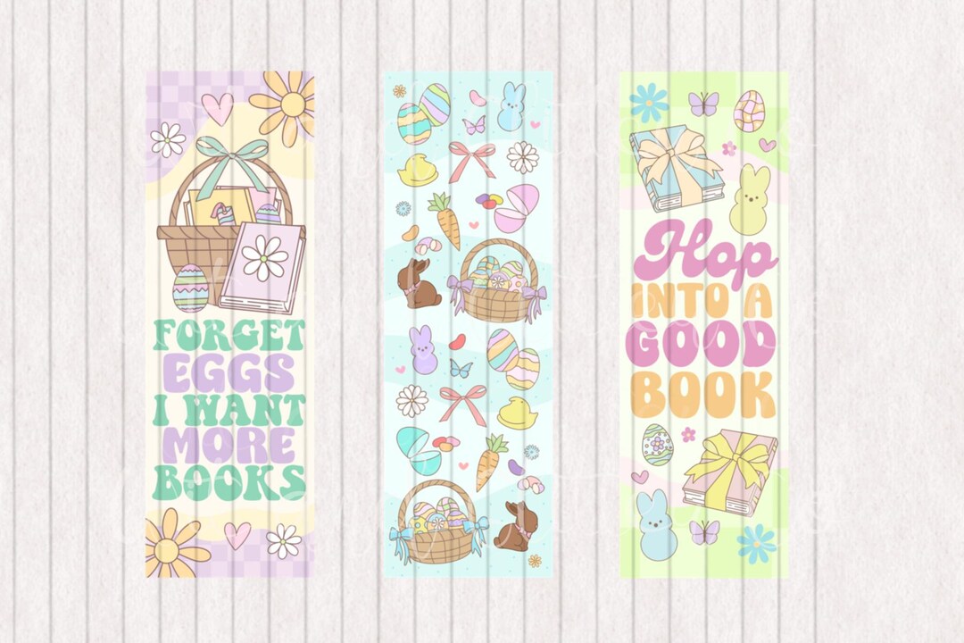 Easter Bunny Bookmarks: Floral Spring Theme (digital Printable) - Etsy