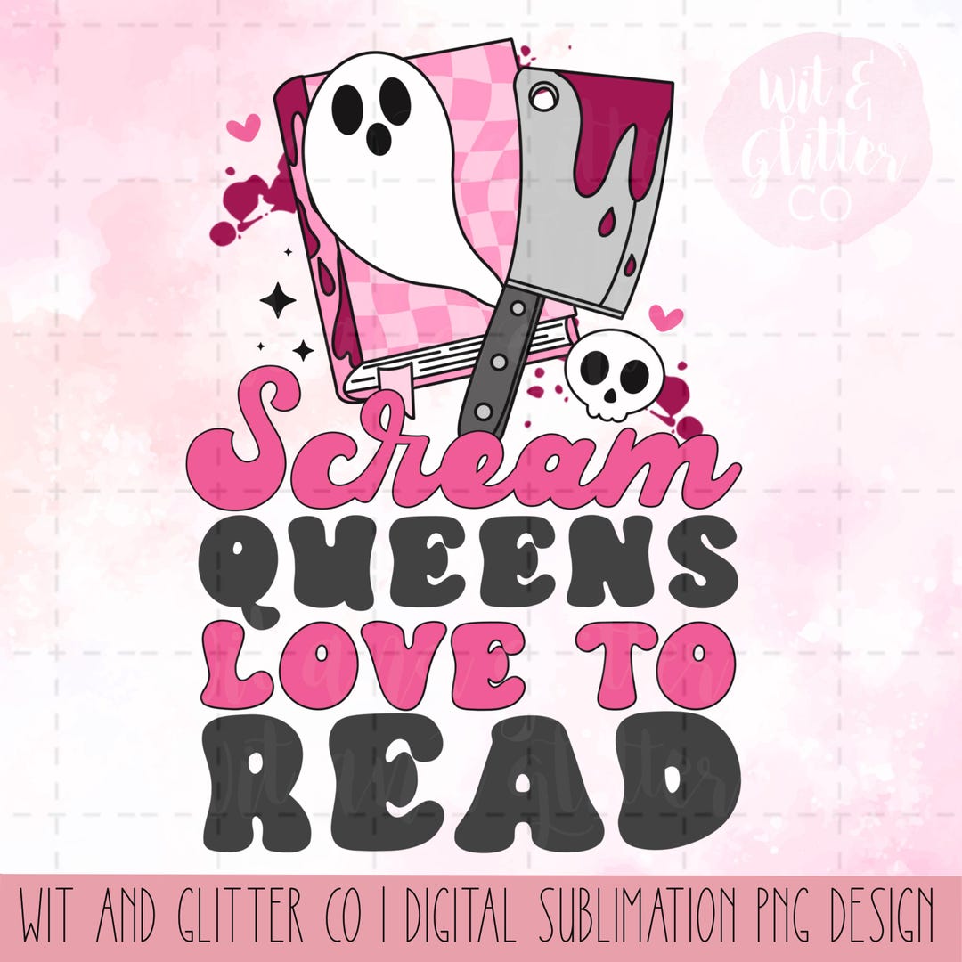 Scream Queens Reading Ghosts PNG: Spooky Halloween Digital File - Etsy
