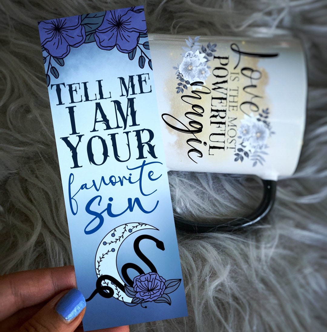 Tell Me I Am Your Favorite Sin | Book Mark - Etsy