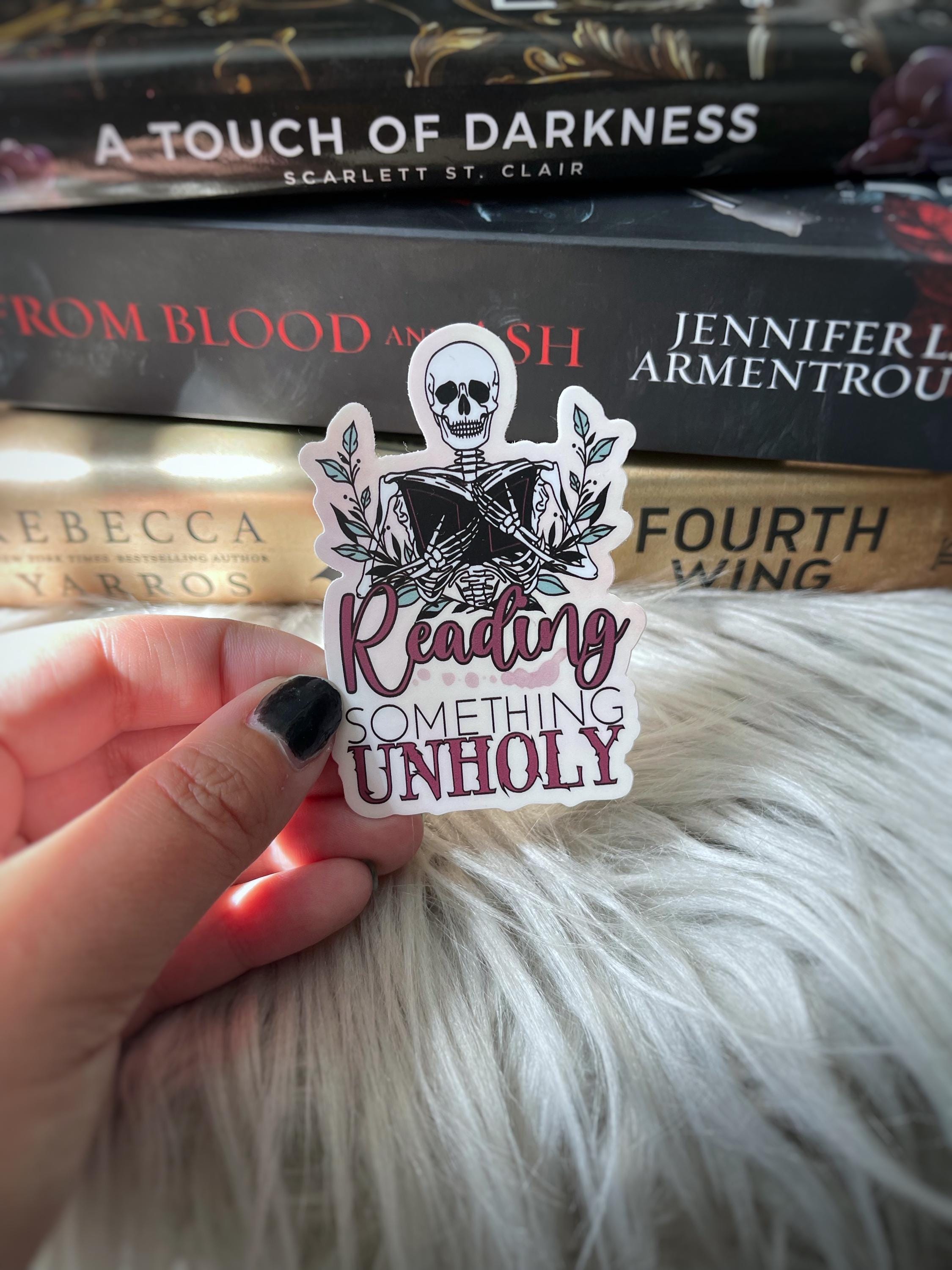 Reading Something Unholy | Spicy Smutty Bookish Die Cut Vinyl Sticker ...
