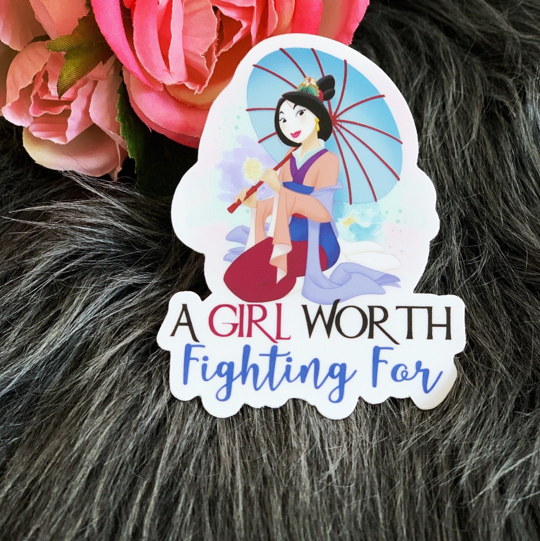 A Girl Worth Fighting for Vinyl Laptop Water Bottle Car Sticker - Etsy