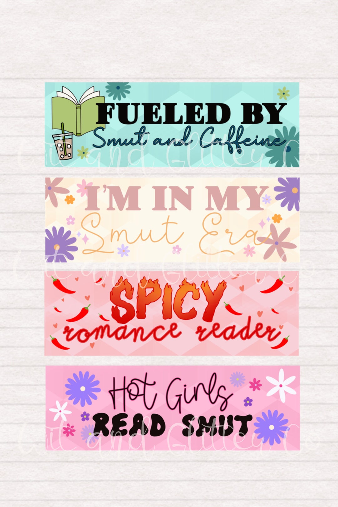Spicy Reader Bookmarks Digital Printable Bookmarks | Digital Bookmark ...