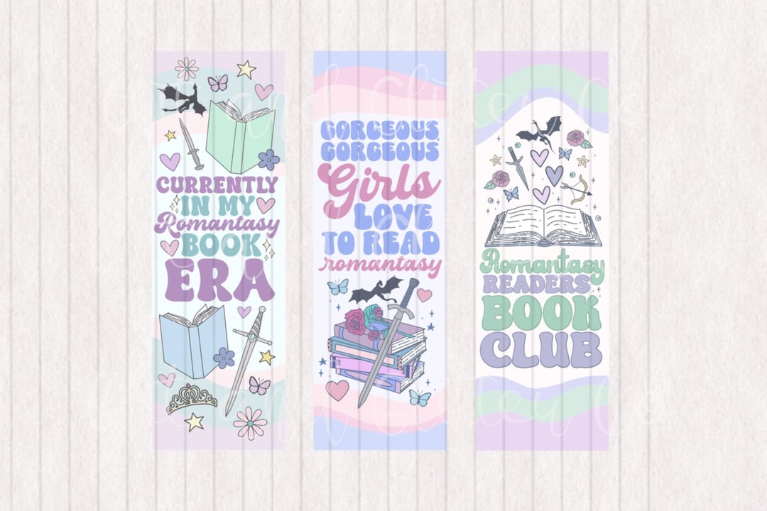 Romantasy Readers Book Club | Fantasy Romance Reader Bookmarks Digital ...