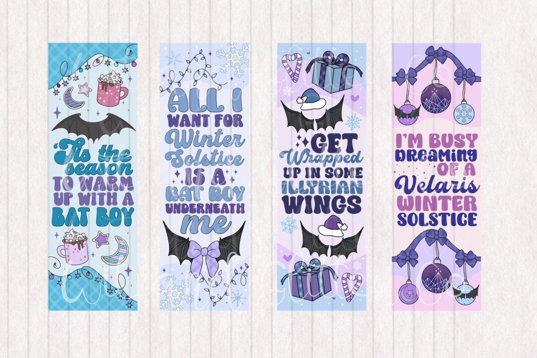 Smutty Bat Boy Winter Solstice Bookmarks: Digital Printable (instant ...