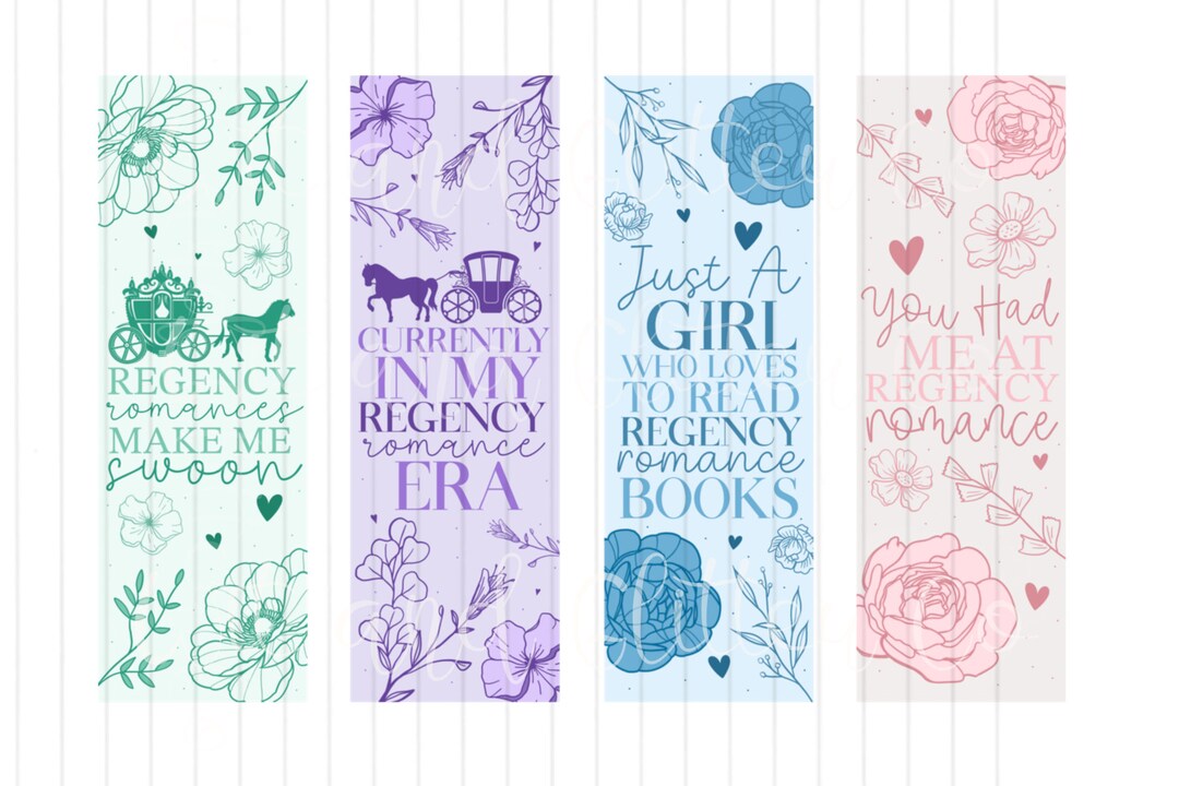 In My Regency Romance Era | Regency Romance Reader Bookmarks Digital ...