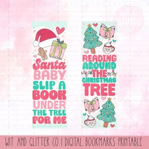 Christmas Tree Bookmarks: Santa Claus, Books (digital Printable) - Etsy