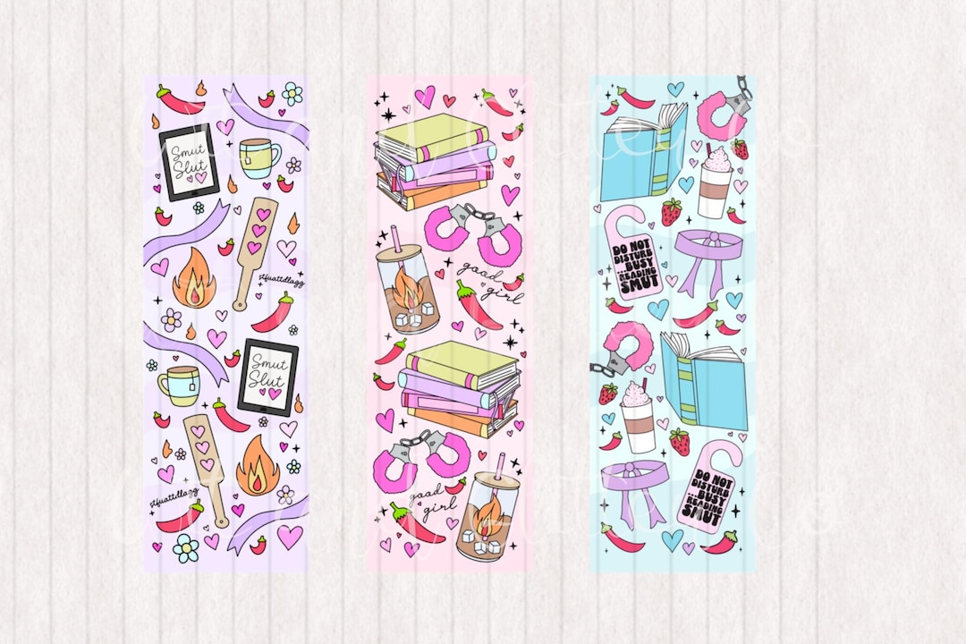 Spicy Smut Books Collage Bookmarks: Printable Romance Reader Gift ...