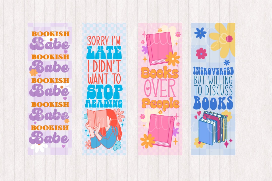 Introvert Bookish Babe Reader Bookmarks Digital Printable Bookmarks ...