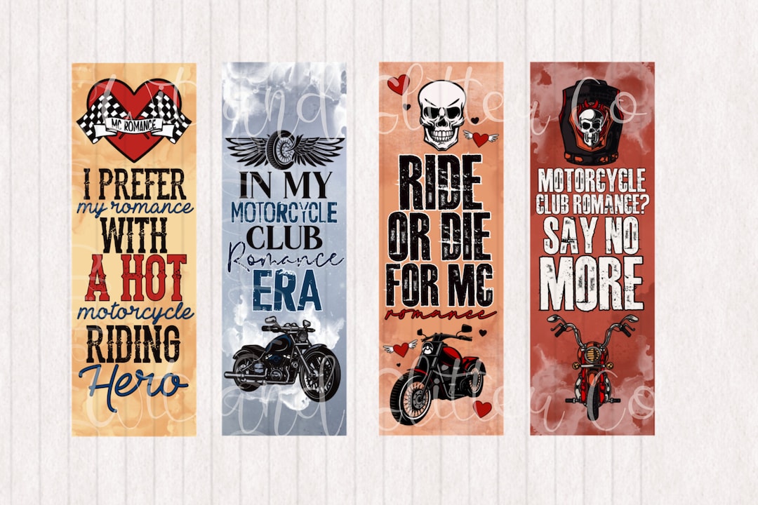 In My MC Romance Era | Motorcycle Club Romance Reader Bookmarks Digital ...