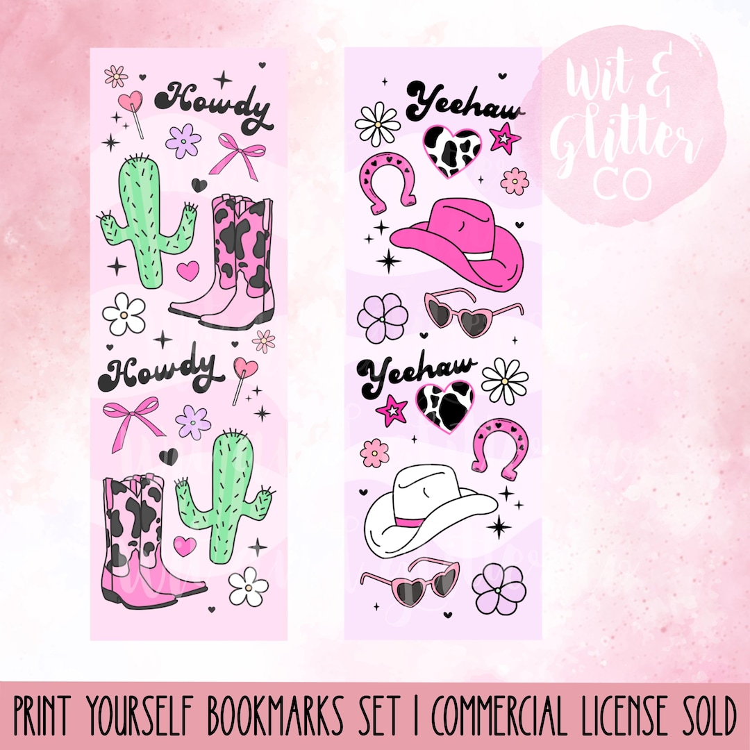 Cowboy Western Collage Romance Reader Cowboy Boots and Hat Bookmark ...
