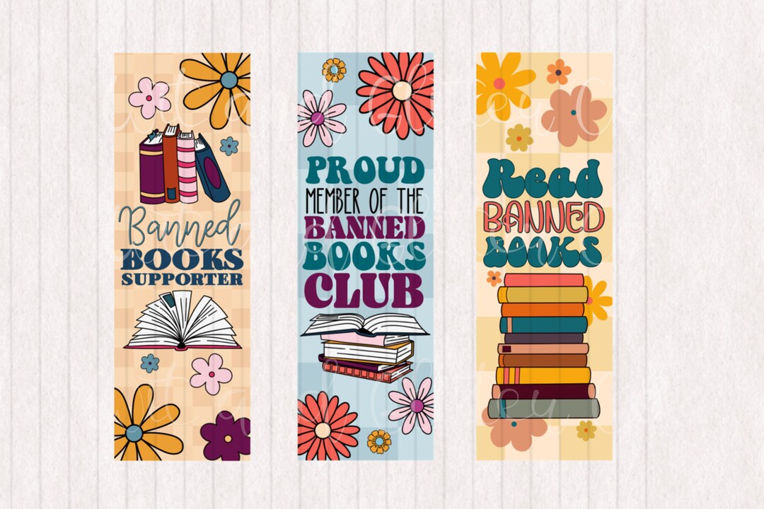Read Banned Books | Banned Book Reader Bookmarks Digital Printable ...