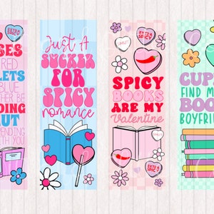 Spicy Valentine's Day Bookish Bookmarks (digital Printable) - Etsy