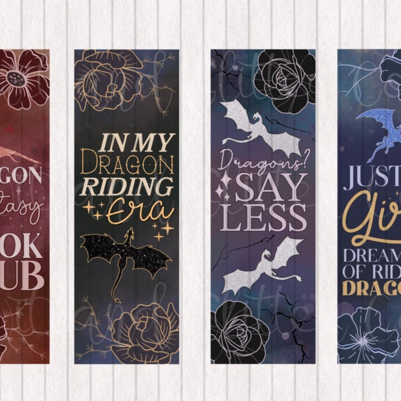 Dragon Printable Bookmark - Etsy