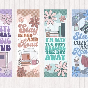 Book Lover Bookmarks: Stay in Bed and Read Designs (digital Printable ...