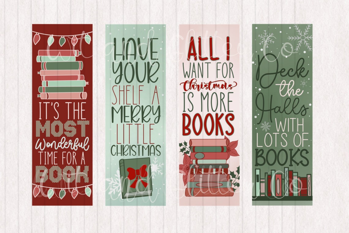 Christmas Bookmarks: Holiday Book Lover Gift (digital Printable) - Etsy