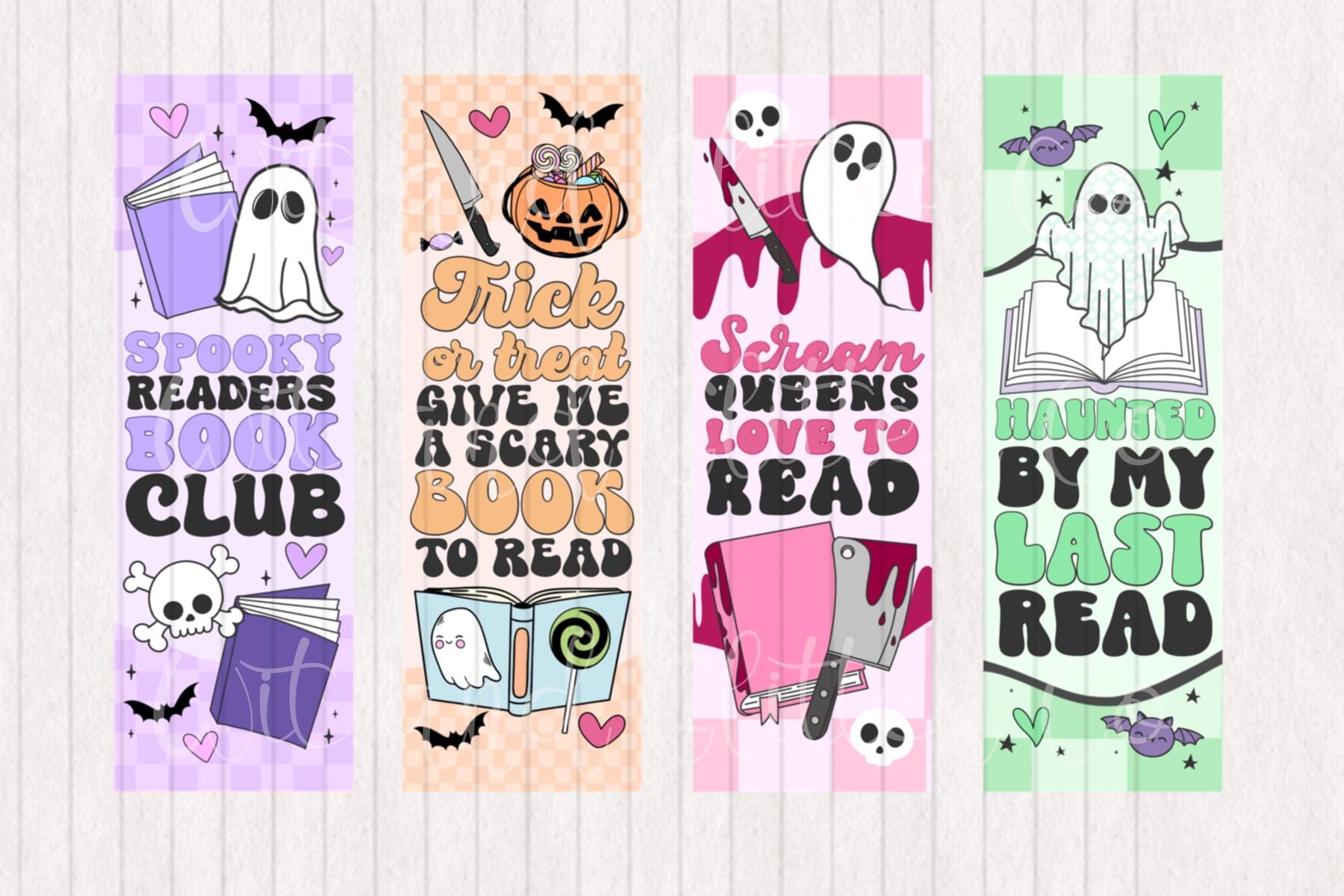 Spooky Bookmarks: Halloween Ghost Reader Book Club (digital Printable ...
