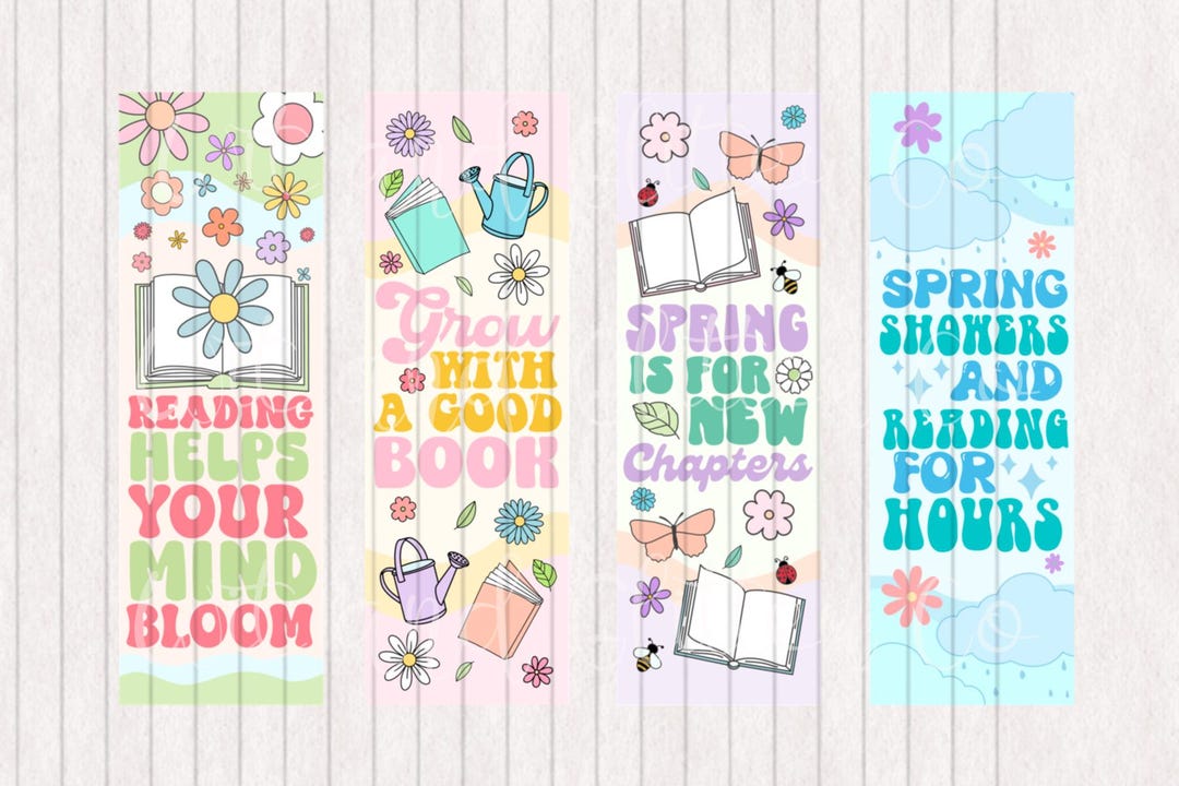 Grow With A Good Book Reading Helps Your Mind Floral Spring Themed ...