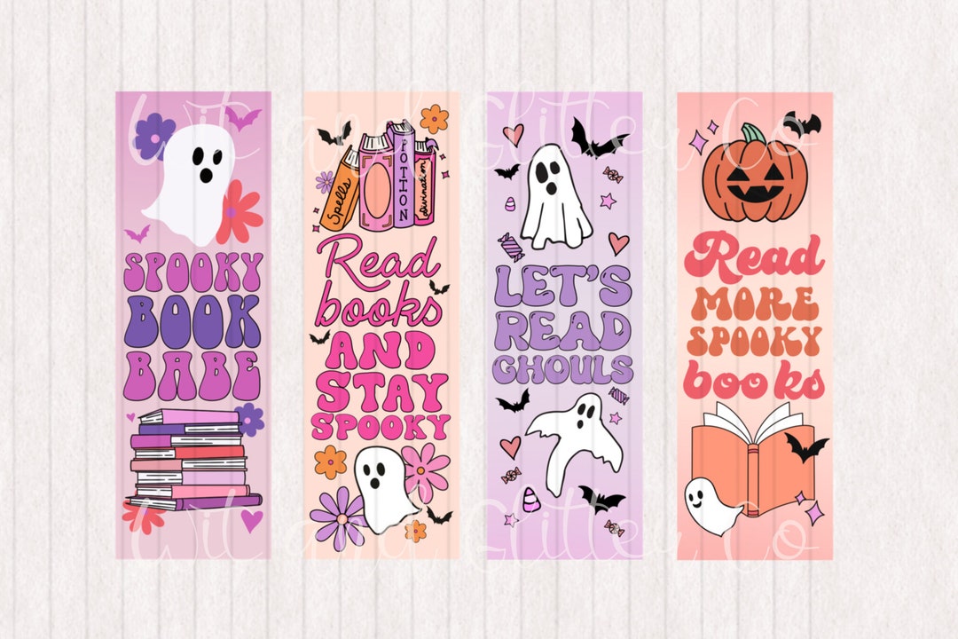 Halloween Spooky Bookish Reader Bookmarks Digital Printable Bookmarks ...